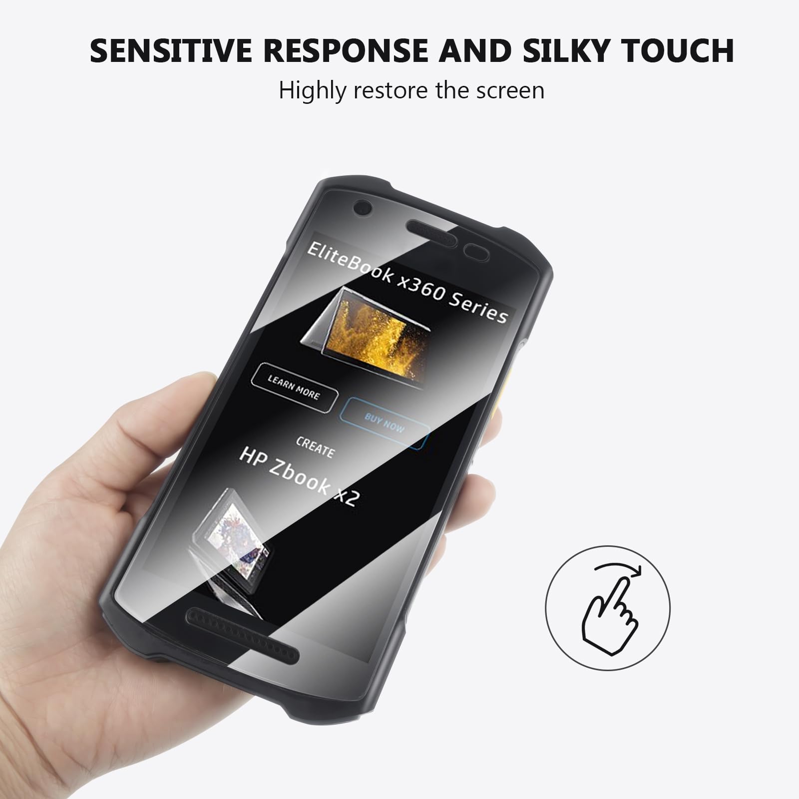 CARPSDZY Tempered Glass Screen Protector for Zebra Symbol TC21 TC26 Handheld Touch Barcode Scanner, HD Clear, Scratch Resistant (3pcs)