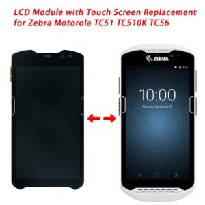 LCD with Touch Screen for Zebra TC51, TC510K, TC56 - Premium Display Replacement for PDA Phone Handheld Android Barcode Scanner