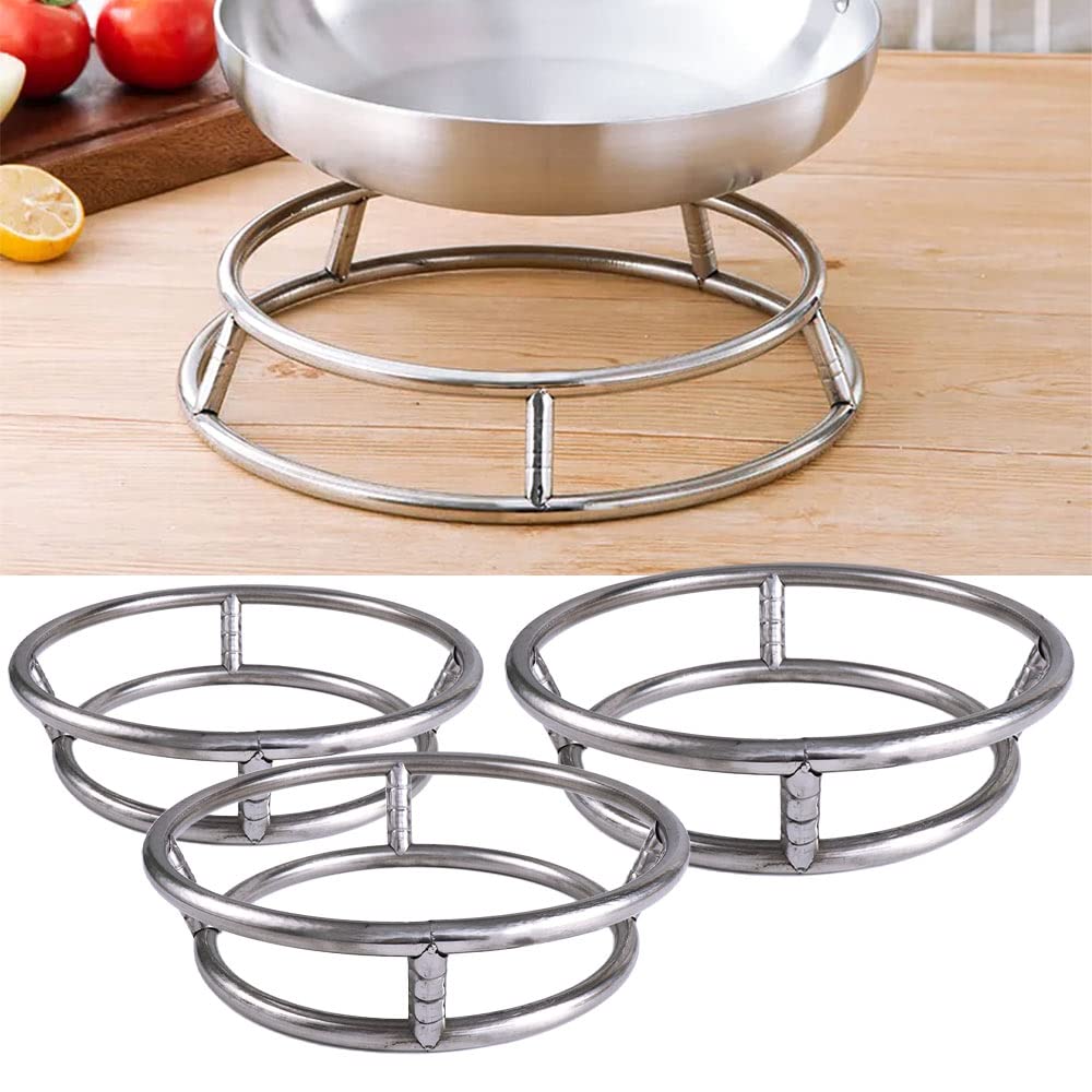 Vctitil Stainless Steel Wok Ring Wok Rack Wok Stand Round Shelf Cookware Ring For Pot Gas Stove Fry Pan,23cm/9.05inch,26cm/10.23inch(26cm)