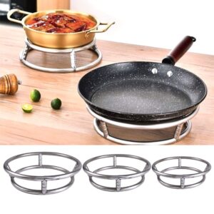 Vctitil Stainless Steel Wok Ring Wok Rack Wok Stand Round Shelf Cookware Ring For Pot Gas Stove Fry Pan,23cm/9.05inch,26cm/10.23inch(26cm)