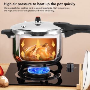 Pressure Pot for Cooking, 80KPA Stainless Steel Explosion Proof Household Pressure Cooker Multifunctional Kitchen Pressure Cooker with Safety Valve, Pressure Cooking Pot (6L)