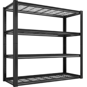 reibii 40" w garage shelving 2240 lbs storage shelves heavy duty shelving 4-tier adjustable metal shelves for garage shelves rack industrial utility shelf for basement warehouse,40" w x19.5 d x59.5 h