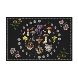 Osimiccp Mushroom Rug - Large 5x7 Moon Rug for Bedroom or Living Room, Modern Moon Phase Design - Decorate with This Bohemian Non-Slip Soft Carpet Area Rug