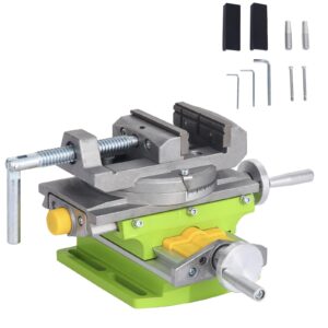 bhtop cross slide drill vise 2 way x-y compound vise, multifunction worktable milling working table milling machine, cross slide mill drill press milling vise