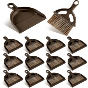 domensi 12 sets small broom and dustpan set mini dustpan and brush set hand broom and dustpan set mini broom and dustpan small dustpan and brush set for home table desktop floor kitchen cars cleaning