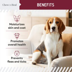 Chewable Flea and Tick Prevention for Dogs - 180 Delicious Soft Chews - Made in USA - Natural Defense for Small and Large Dogs - No Gluten, No GMO, No Corn