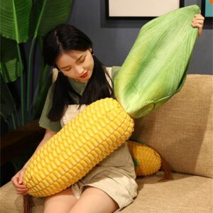 CZQAGCL Cute Corn Pillow Simulation Corn Cob Pillow Soft Sofa Pillow Funny Bedroom Decoration Office Chair Cushion (17.7in, Yellow)