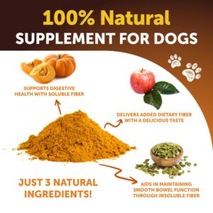 Pumpkin for Dogs - Pumpkin Powder for Dogs Digestive Support - Natural Fiber for Dogs - Healthy Stool - Mix with Water to Create Delicious Pumpkin Puree - Canned Pumpkin Alternative - 8 OZ