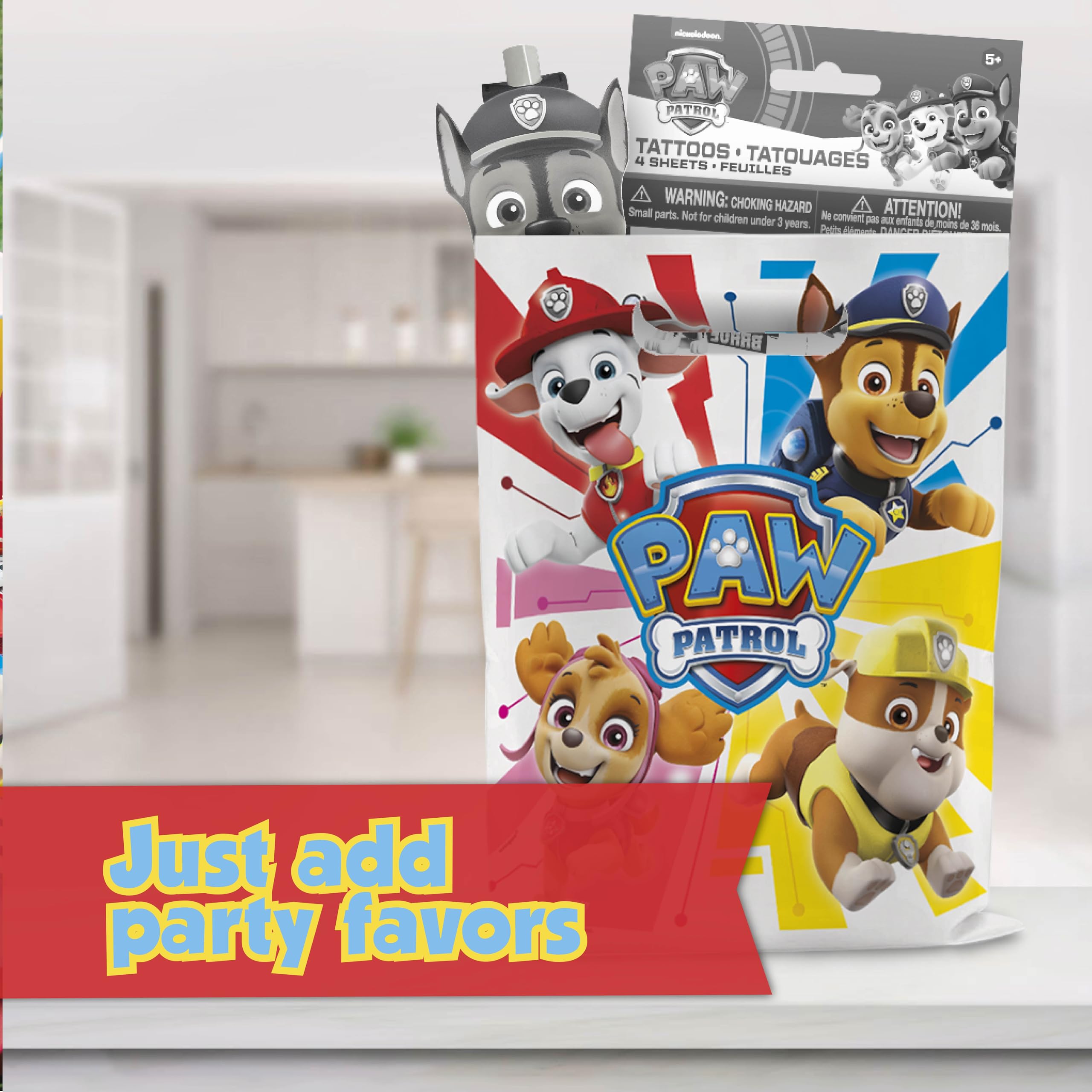 Unique Paw Patrol Party Supplies | Paw Patrol Party Favors Goodie Bags | Pack of 16 & Sticker