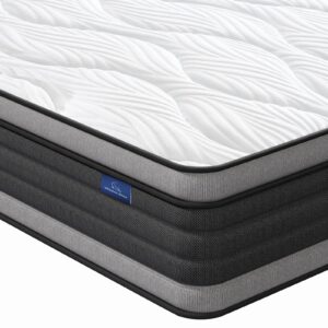 vesgantti twin xl mattress, 10 inch hybrid twin xl size mattress with memory foam and individually pocket spring, pressure relief and supportive, medium firm feel, mattress in a box