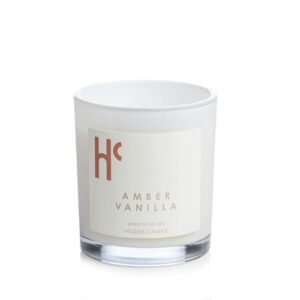 hillside candle amber vanilla scented candles, single wick soy candles, luxury candles, scented candles for home, vanilla candle (9 oz)