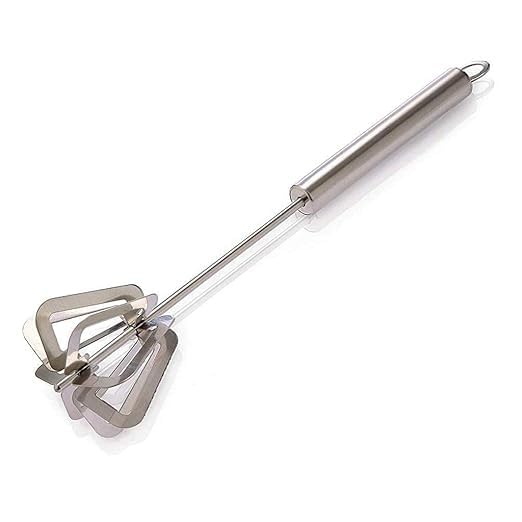 Power Free Hand Press Stainless Steel Egg Beater/Lassi/Butter Milk Maker/Mixer Hand Blender/Rawai, Frother, Stirring Hand Press Blender Pack of 1