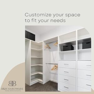 B&B HARDWARE Oversized Cabinet Shelves - Melamine 3/4'' Thick - Custom Organize Space with Stylish Cabinet Melamine Shelves - Perfect Solution for Home & Office - Cut to Size (14" Depth x 58" Length).