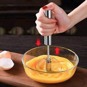 Power Free Hand Press Stainless Steel Egg Beater/Lassi/Butter Milk Maker/Mixer Hand Blender/Rawai, Frother, Stirring Hand Press Blender Pack of 1