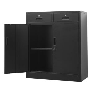 besfur metal storage cabinet with drawers, locking storage cabinets for office/home