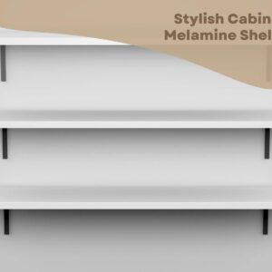 B&B HARDWARE Oversized Cabinet Shelves - Melamine 3/4'' Thick - Custom Organize Space with Stylish Cabinet Melamine Shelves - Perfect Solution for Home & Office - Cut to Size (14" Depth x 58" Length).