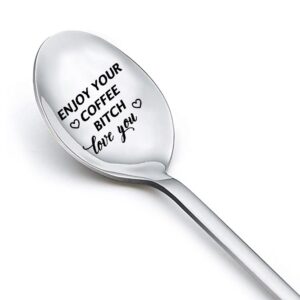 funny coffee spoon for best friend birthday gifts for women bff christmas gifts for teen girls expresso spoons gifts for coffee lovers cute friendship gifts for her besties cousin sister gift ideas