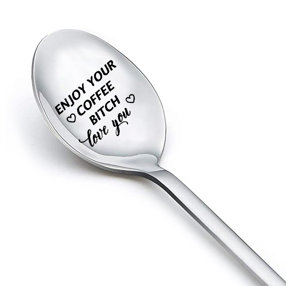 Funny Coffee Spoon for Best Friend Birthday Gifts for Women BFF Christmas Gifts for Teen Girls Expresso Spoons Gifts for Coffee Lovers Cute Friendship Gifts for Her Besties Cousin Sister Gift Ideas