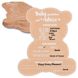 baby shower games - boy or girl - we can bearly wait teddy bear baby shower advice cards for parents to be - set of 50 - woodland baby shower games (teddy bear)