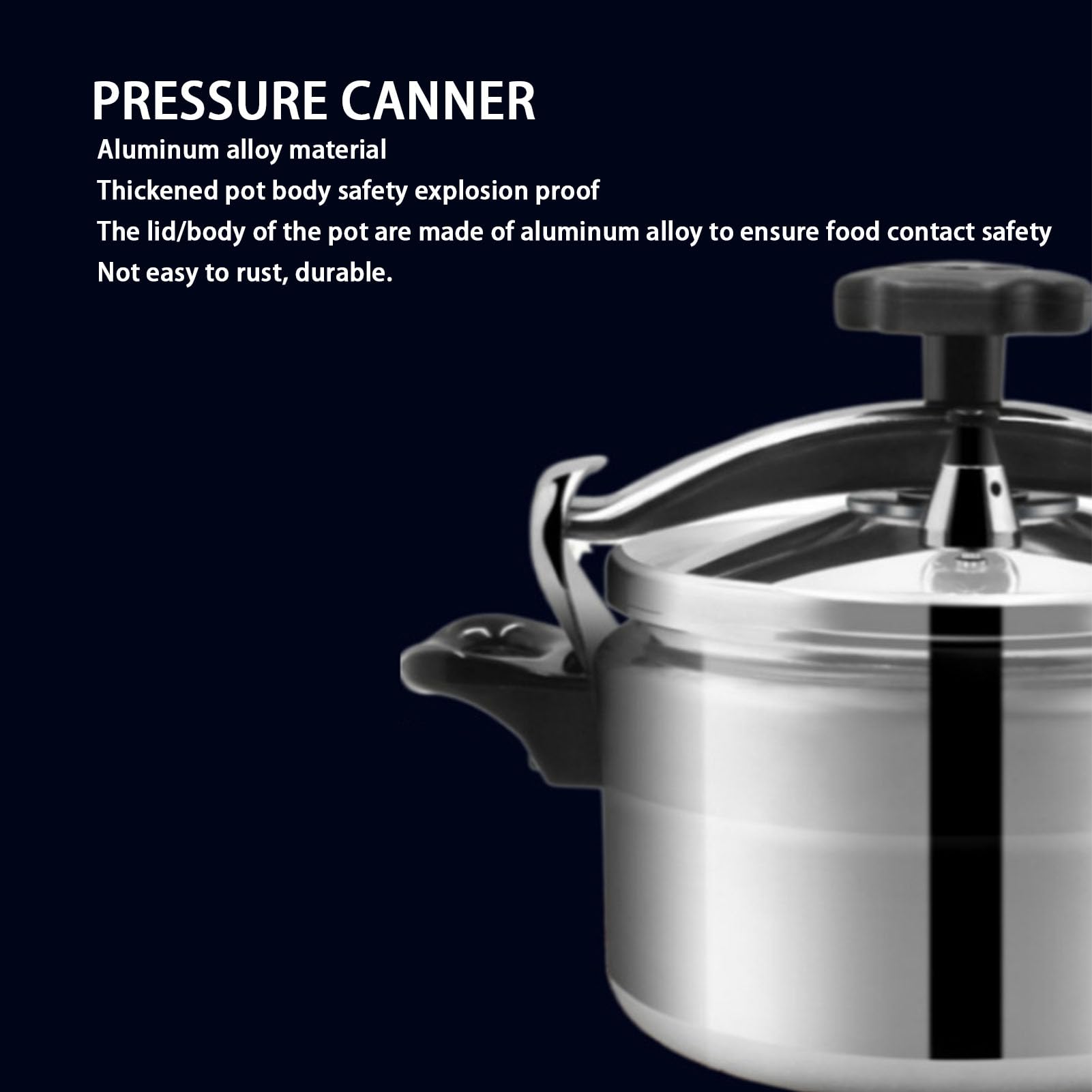 Pressure Cooker, 3L/4L/5L Capacity Stovetop Aluminum Pressure Canner, Explosion Proof Gas & Induction Compatible Rice Cooker Multifunctional Slow Cooker for Family or Commercial