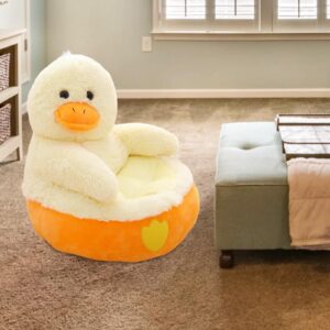 Gralara Plush Cartoons Small Sofa Chair Cuddling Chair Kids Learning Sitting Floor Chair Soft Birthday Gift Multipurpose Support Seat