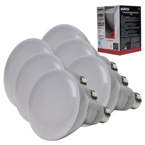 satco s9620-9.5 watt br30 led bulb - (6 led light bulbs)