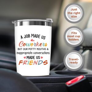 ZAGKOO Gifts for Coworkers, Friends, Female, Work Bestie for Women - Birthday, Thank You, Friendship, Farewell, Going Away, Goodbye Gifts for Coworkers, Work Bestfriend Ideas - Coworker Tumbler Cup