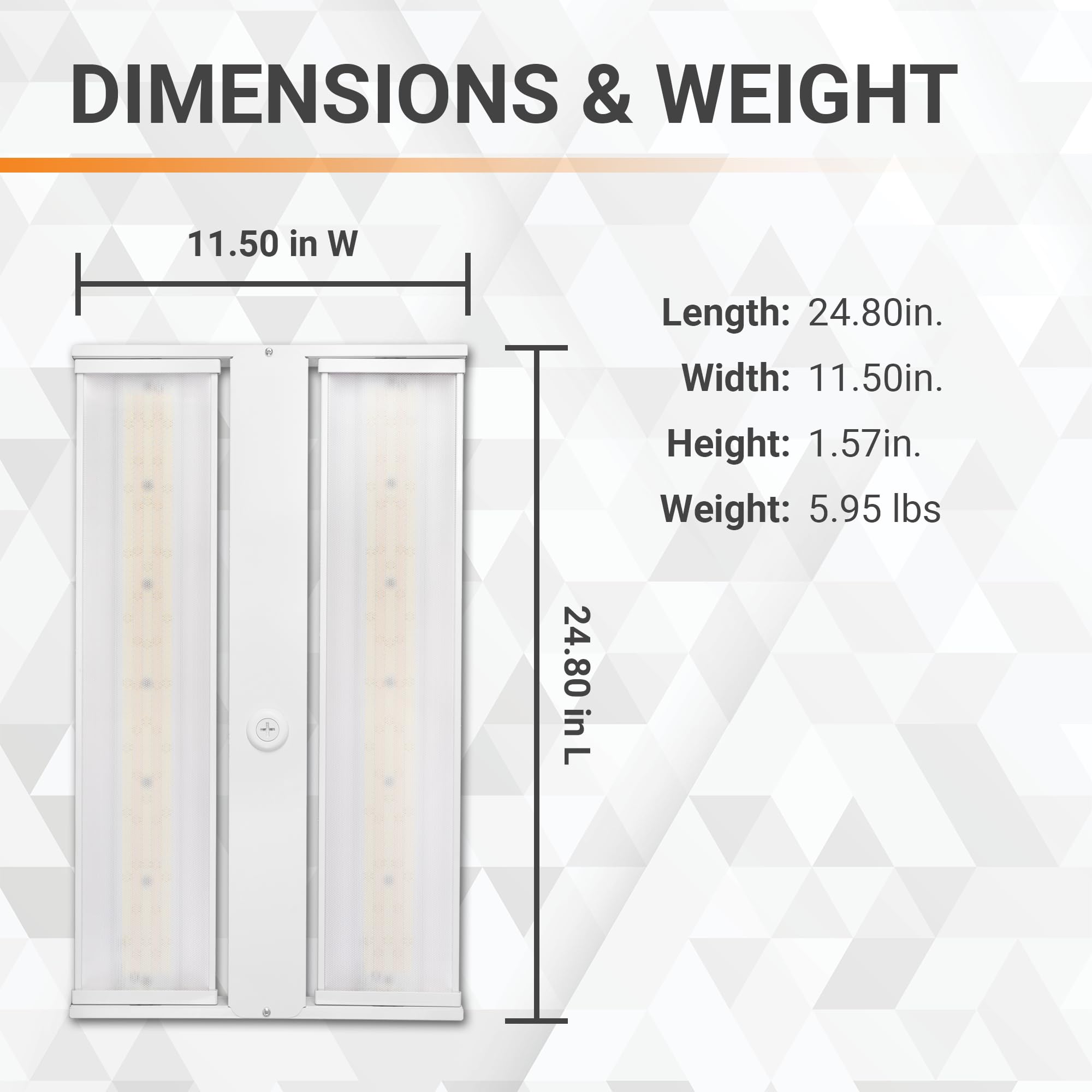 165W/130W/110W LED Linear High Bay Fixture, 2ft LED Shop Light, 4000K/5000K CCT, 400W MH Equal Warehouse Light for Indoor Commercial Warehouse and Shop Lighting, 100-277VAC, Tiltable Panels, White