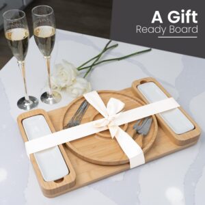 Bambüsi Charcuterie Board Gift Set - Cheese Board & Serving Tray - Large Bamboo Charcuterie Boards - Unique for Women - Housewarming Gifts for New Home, Wedding Gifts for Couples 2024