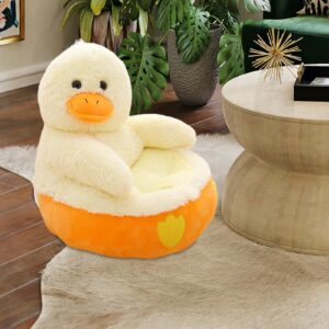 Gralara Plush Cartoons Small Sofa Chair Cuddling Chair Kids Learning Sitting Floor Chair Soft Birthday Gift Multipurpose Support Seat