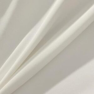 Stretch Crepe Fabric - Versatile Polyester Cloth by The Yard with 2-Way Stretch - Ideal for Dresses, Gowns, Pants, Drapes, and Backdrops - 1 Yard (Off-White)