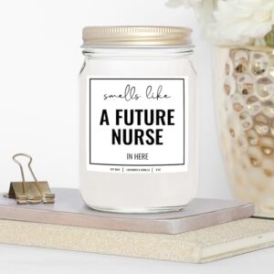 YouNique Designs Nursing Candle 8 oz - Nursing School Gifts for Nursing Student Gifts for Women, Men, Future Nurse Gifts, Nursing School Graduation Gifts, Student Nurse Gifts (Lavender & Vanilla)