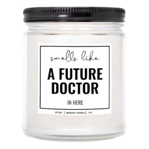 younique designs future doctor gifts candle 9 oz - med student gift, medical student gifts & medical school graduation gifts - future doctor gifts for medical students (mahogany teakwood)