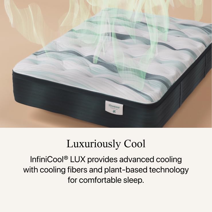 Beautyrest Harmony Lux Anchor Island 14.75" Medium Pillow Top King Mattress - Cooling Technology, CertiPUR-US Certified Memory Foam, Recycled Materials, Supportive Pocketed Coils and Edge Support