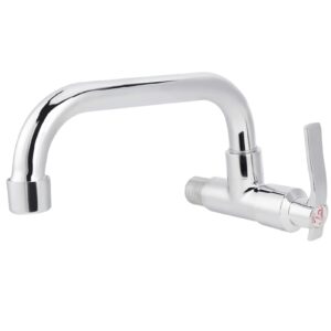 g1/2in wall mounted faucet, 360 swivel spout kitchen sink faucet single cold water tap sink commercial faucet single handle bathtub vanity faucet(20cm)