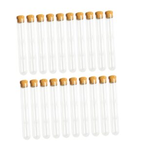 luxshiny 30pcs mini test tubes jar with lid party favors test tube test tubes with stoppers candy containers terrarium wedding favors test tubes with cork stoppers bamboo set glass