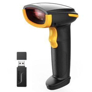 inateck wireless barcode scanner, bluetooth bar code scanner, 1d usb barcode reader handheld, 1 charge 3 months, scanner barcode with app and sdk