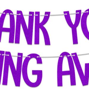 Thank You for Being Awesome Banner, Happy Retirement Decorations, We Will Miss You, Birthday Graduation Farewell Going Away Party Supplies Purple