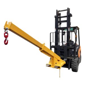 BREVELTION 6600LB Forklift Mobile Crane, Lifting Forklift Extension Attachments Jib Boom Crane, W/Telescopic Boom 63"-98", for Forklift Towing Handling