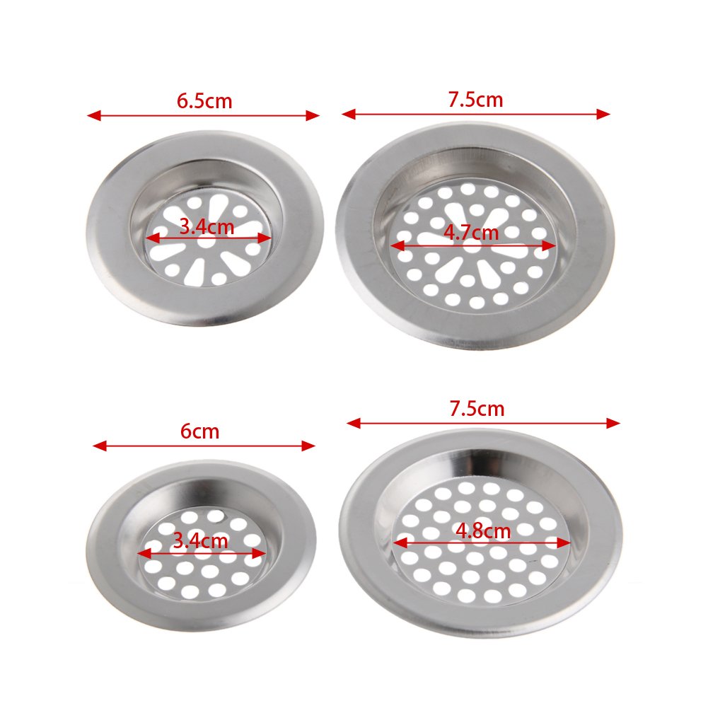 Stainless Steel Mesh Sink Strainer Kitchen Bath Hair Catcher Trap Drain Filter Mesh Sink Strainer Bathroom 1.25