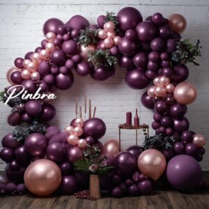 Burgundy Balloons Double Stuffed Dark Purple Balloon Garland Plum Balloons Different Sizes Maroon Mauve Magenta Balloon Arch Kit For Birthday Bridal Shower Wedding Anniversary Party Decorations