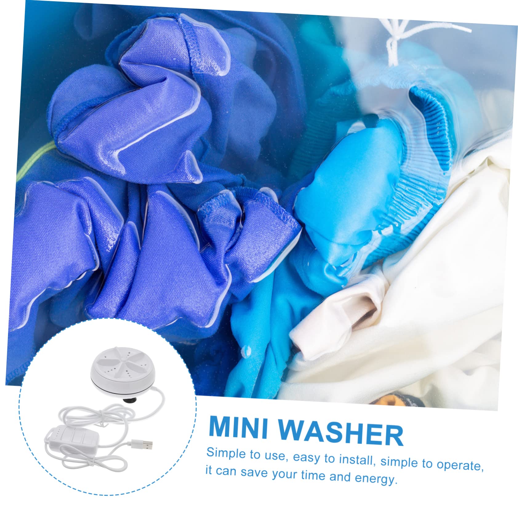 Washing Machine Portable Washer Travel Washer Laundry Cleaner Tool Ultrasonic Cleaner Mini Washer Washing Supplies Clothes Washer Ultrasonic Turbine Washer Mini Cleaner