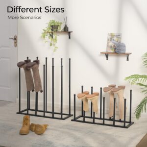 FOUCSSOMEI Tall Boot Rack, Large Size Boot Storage, Boot Organizer for Tall Boots, Boot Rack for Entryway, Metal, Cloest, Patio, Black