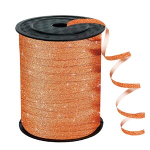 yoyowy 500 yard orange curling ribbon for gift wrapping, balloon string ribbons for crafts and flower bouquet, christmas gift wrap ribbon (orange)