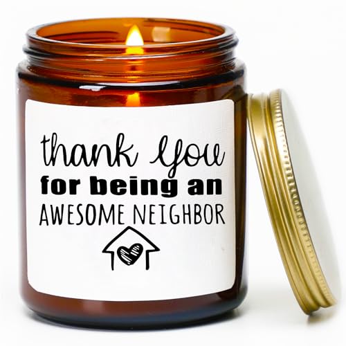 Housewarming Gifts for Neighbor, Cute Neighbor Gift for New Home, New Home for Women, Funny Housewarming Candle Gifts for Neighbor, Neighbor Gifts, Soy Candle