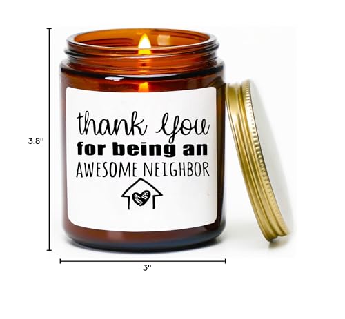 Housewarming Gifts for Neighbor, Cute Neighbor Gift for New Home, New Home for Women, Funny Housewarming Candle Gifts for Neighbor, Neighbor Gifts, Soy Candle