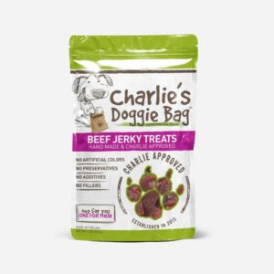 charlie's doggie bag - beef jerky treats, 5oz bag