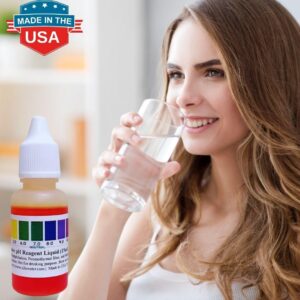 Water pH Level Test kit, Alkaline, Tap, and Drinking Water (WHT/100-125 Tests) 0.50 Fl Oz, More Accurate Than Test Strips, Made in USA, by A2O Water