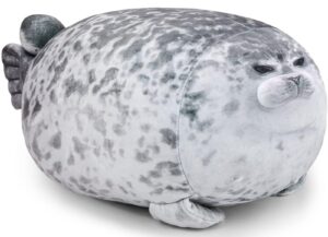 luxsit 23.8 inch chubby blob seal pillow, large seal plush pillow, soft and cute seal stuffed animal toy for kids and adults, great gift idea for christmas, birthdays and anniversaries