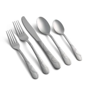 Cambridge Felicity Sand Piece Flatware Set, 45 Count